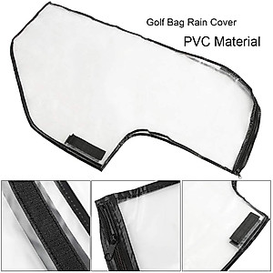 HOW TRUE Golf Bag Rain Cover Waterproof PVC Golf Bag Rain Protection Cover with Hood for Golf Push Carts