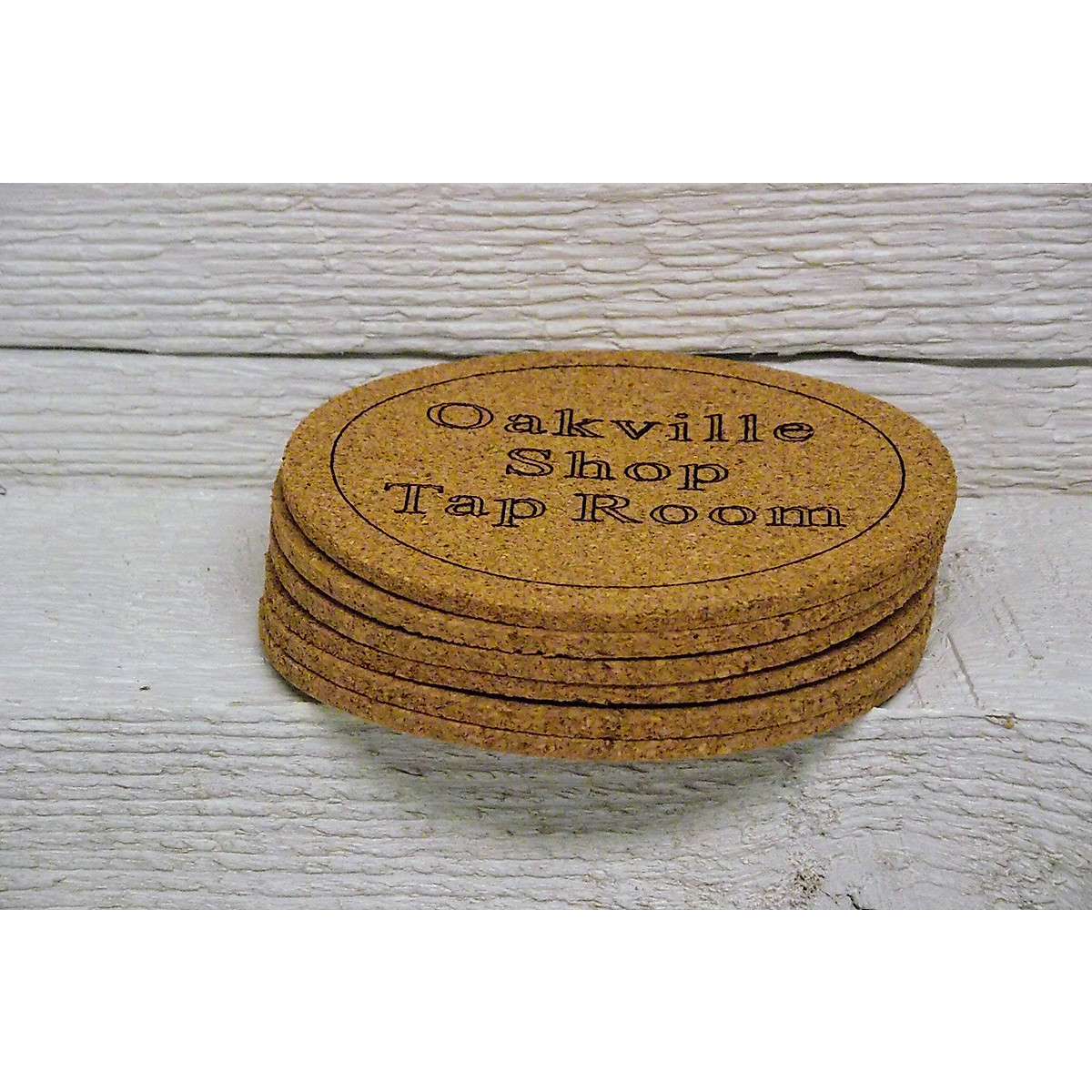 Cork Coaster set of 6 Personalized Custom Engraved. Great Gift, for Home Bar, Restaurant, Brewery, Homebrewer, complement Kegerator
