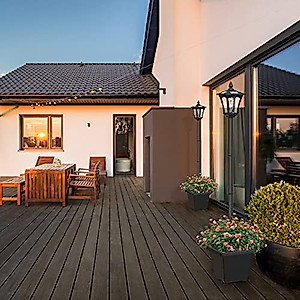 Icerona 64 Inch Outdoor Solar Lamp Post Light with Planter, 60 Lumen Solar Street Light, Solar Post Lights Waterproof for Garden, Lawn, Pathway, Driveway, Front Back Door Outside Pole Lamp