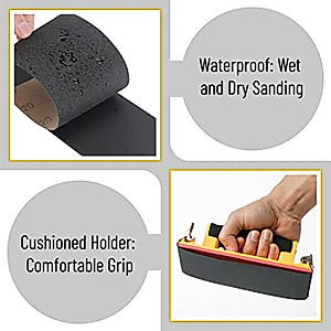 Bates- Sand Paper with Handle, 36 Pack, Sand Paper Set, Sandpaper, Sandpaper Assortment, Sand Paper Variety, Sanding Block, Sandpaper Block, Sandpaper for Wood, Automotive Sandpaper, Sand Block