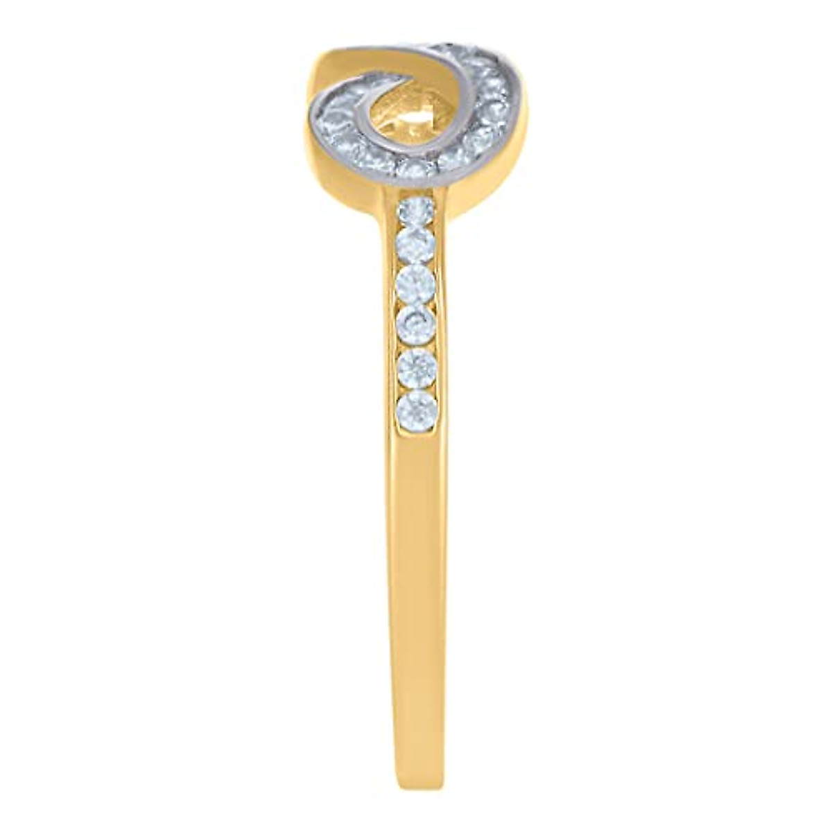 14k Two tone Gold Womens CZ Cubic Zirconia Simulated Diamond Infinity Ring Measures 6mm Wide Jewelry for Women