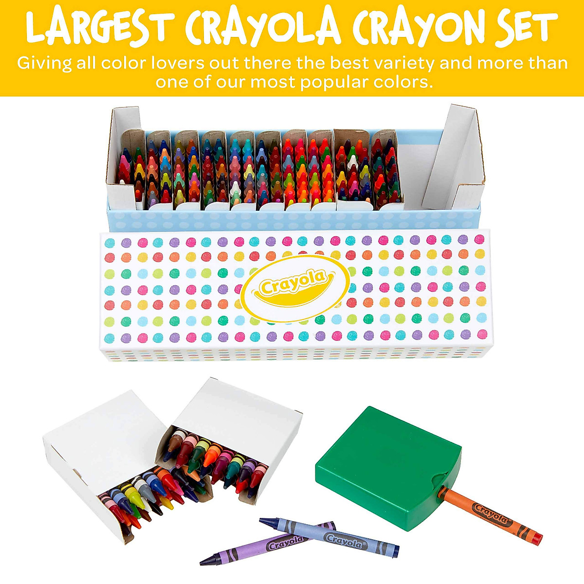 Crayola Crayon Set with Coloring Pages, Gift for Kids, 208 Crayons with Repeats of Favorite Colors