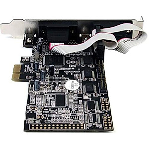 StarTech.com 4 Port Native PCI Express RS232 Serial Adapter Card with 16550 UART - Low Profile Serial Card (PEX4S553), Green