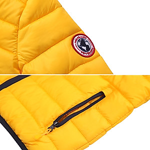 Rokka&Rolla Boys' Reversible Lightweight Puffer Jacket Hooded Water-Resistant Winter Coat