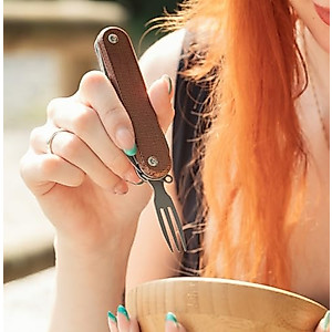 MKM Maniago Knife Makers MALGA 6 V2 with MagnaCut Steel, Pocket Knife and Multi Tool, 6 Tools in 1, CPM-MagnaCut Primary Blade, Slip Joint, Made in Italy (Natural Micarta)