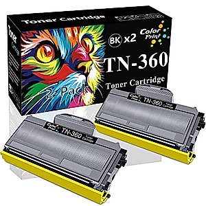 2-Pack ColorPrint Compatible TN360 Toner Cartridge Replacement for Brother TN-360 TN330 TN-330 Work with DCP-7030 DCP-7040 HL-2140 HL-2170W MFC-7340 MFC-7345N MFC-7440N MFC-7840W Printer