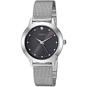 GUESS Women's Quartz Stainless-Steel Strap, Silver, Casual Watch (Model: U1197L1)