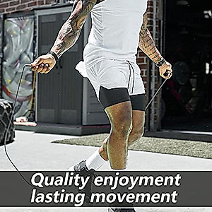 JWJ Men's Running Athletic Workout Sports Mens 2 in 1 Shorts Breathable Gym Short for Men with Pocket, White X-Large