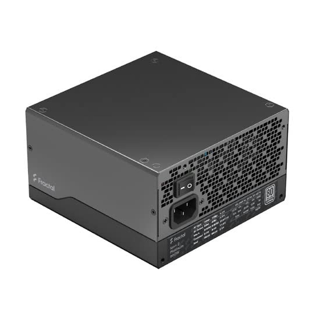 Fractal Design Ion+ 2 Platinum 660W 80 Plus Platinum Certified 660W Full Modular Compact ATX Power Supply