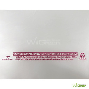 WIIGREEN 2 Rolls 11" x 19" HDPE Plastic Produce Roll Bags for Food Storage, 625 Bags/Roll