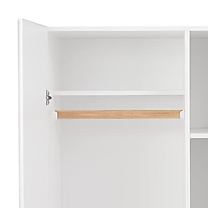 Prepac Elite Wardrobe with Storage, White