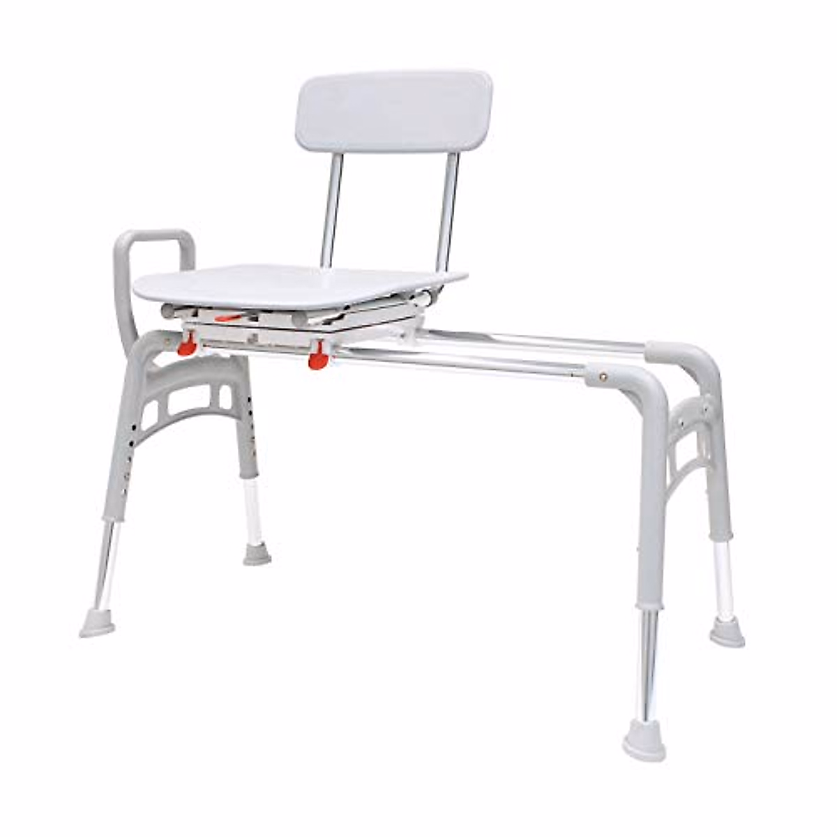 Eagle Health Ergo Swiveling Sliding Bathtub Transfer Bench & Shower Chair Reg. (78668), Safe, Patented, Comfortable, Tool-Less Assembly, Height Adjustable