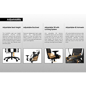 Vertagear S-Line SL4000 Racing Series Gaming Chair - White/Green (Rev. 2)