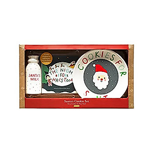 Kate & Milo Cookies for Santa Christmas Cookie and Milk Set and The Night Before Christmas Board Holiday Book Set, Baby and Toddler Set