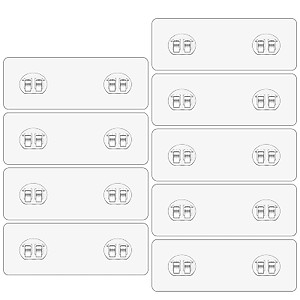 Spiglamm 9 Pack Shower Caddy Adhesive Hooks Replacement, Shower Shelf Adhesive Replacement, Strong Adhesive Shower Hooks for Shower Caddy Shelves Rack Basket Holder