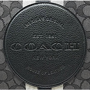 COACH Women's Dempsey Tote 40 In Signature Jacquard With Patch (Black Smoke - Black Multi)