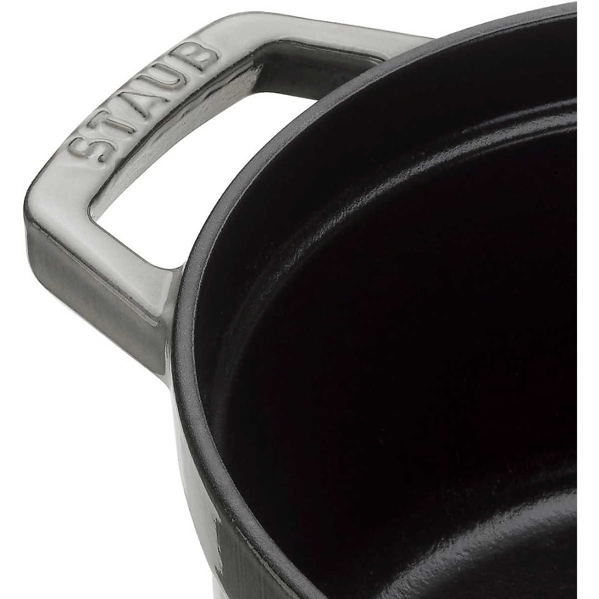 STAUB Cast Iron Roaster/Cocotte, Round, 26 cm, 5 L, Graphite Grey
