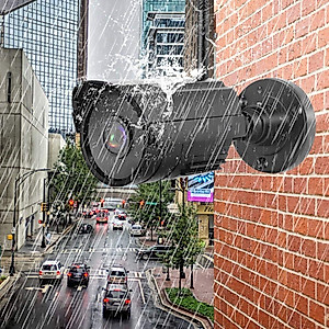 Outdoor Security Camera, Home Security Surveillance Camera, Night Vision, Motion Detection and Remote View with 4CH Surveillance Monitor System Display and TF Card (US Plug)