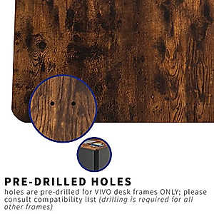 VIVO Universal 71 x 30 inch Table Top for Standard and Sit to Stand Height Adjustable Home and Office Desk Frames, 3 Section Desktop, Vintage Brown, DESK-TOP72-30N