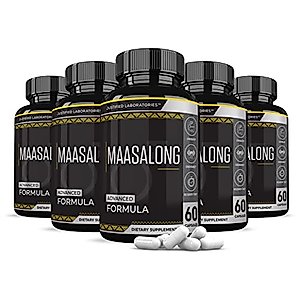 (5 Pack) Maasalong All Natural Advanced Men's Health Masalong Formula 300 Capsules