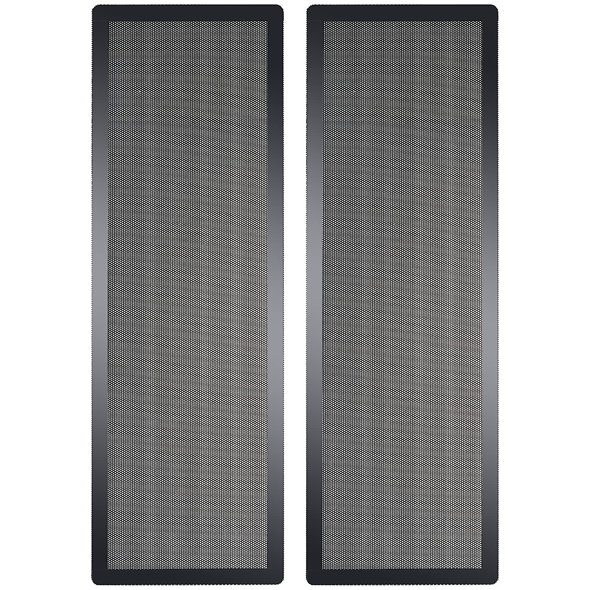 360mm x 120mm PC Case Dust Mesh Filter [2 Pack], Magnetic Frame Computer Fan Dust Mesh PC Cooler Filter Dustproof PVC Cover Grills - Black