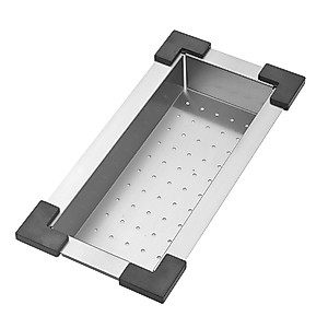 STARSTAR Workstation Ledge Top Mount/Drop-in 304 Stainless Steel Luxury Single Bowl For Kitchen,Yard, Office, Bar, Laundry Sink (22 x 22)