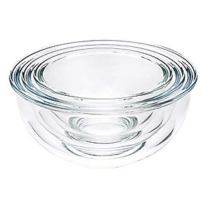 AmazonCommercial Mixing Bowls, 3 Piece Set, Lids Not Included