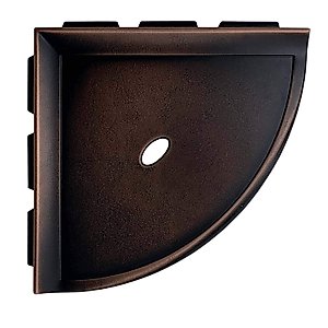 Questech Decor Corner Shower Shelf, 8 Inch Lugged for New Construction, Shower Corner Shelf for Tiled Walls, Metro Lugged Shower Caddy Bathroom Organizer, Oil Rubbed Bronze