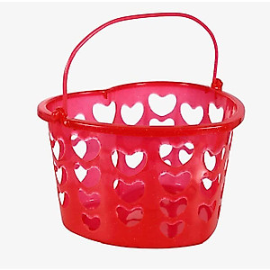 AB Heart Shaped and Slotted Baskets with Handles, 2 PACK