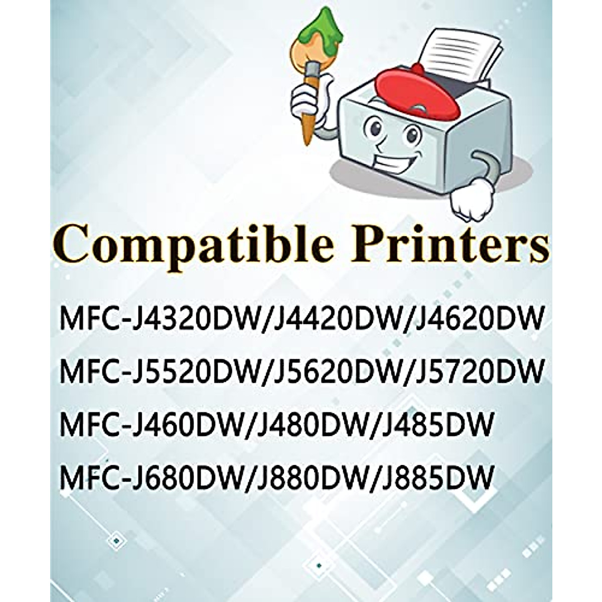 MM MUCH & MORE Compatible Ink Cartridge Replacement for Brother LC203XL LC-203XL LC203 XL for MFC-J480DW MFC-J880DW MFC-J4420DW MFC-J680DW MFC-J885DW Printer (5-Pack, 2 Black, Cyan, Magenta, Yellow)