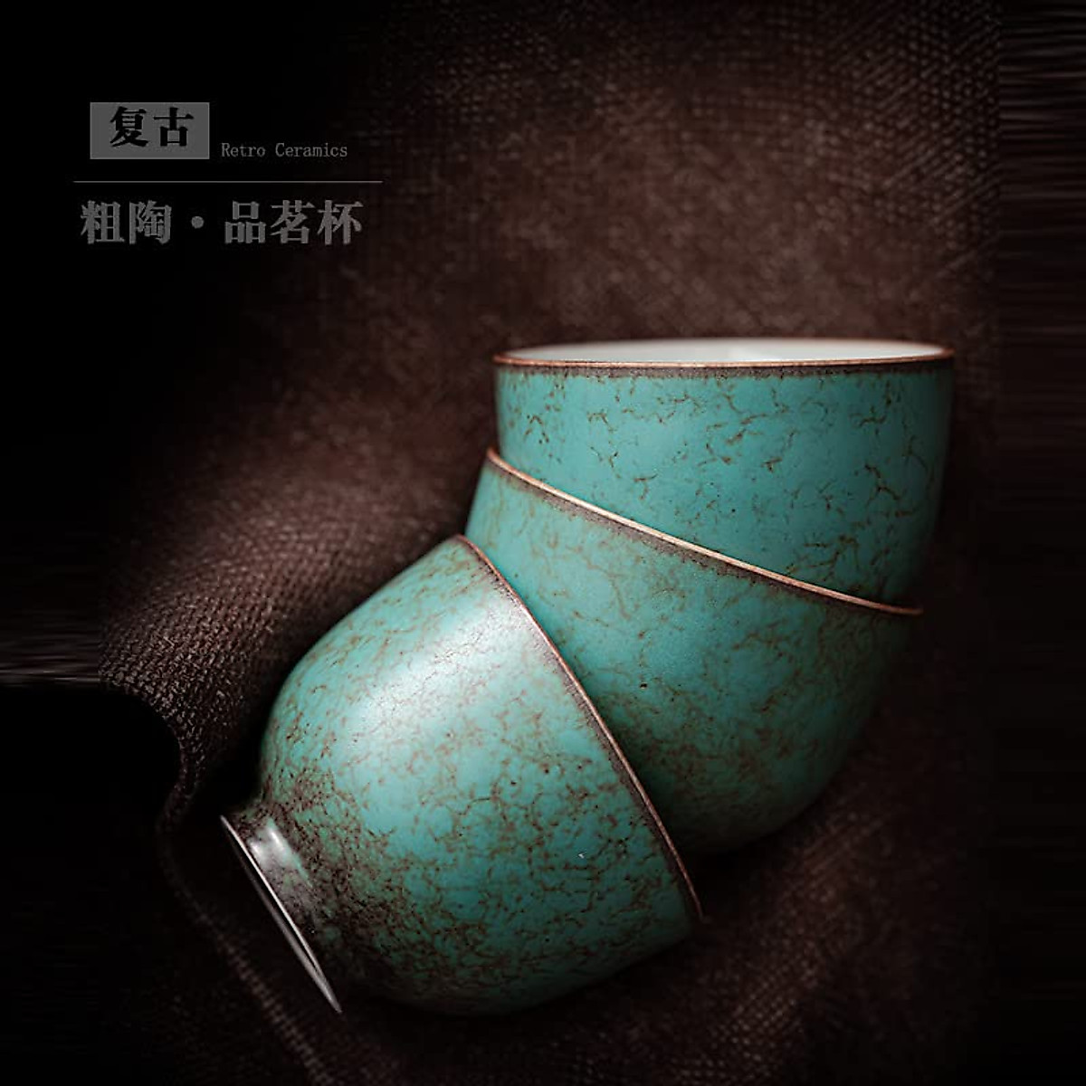 6-Piece Set of Traditional Chinese Tea Cups,Tea Cup Without Handle,Small teacups Bulk,Chinese Kungfu Tea Set,Traditional Chinese Tea Cup