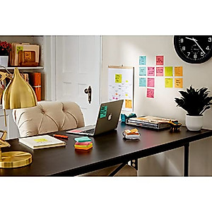 Post-it Super Sticky Notes, 3 in x 3 in, 24 Pads, 2x the Sticking Power, Miami Collection, Neon Colors (Orange, Pink, Blue, Green), Recyclable(654-24SSMIA-CP)