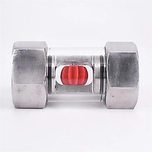 1/4" 3/8" 1/2" 3/4" 1" BSPT Female in-Line 304 Stainless Steel Window Sight Flow Indicator with Impeller Hydraulic Oil Water(1/4")