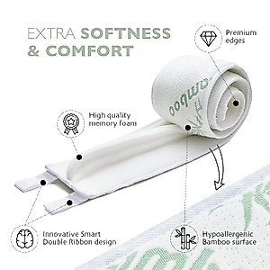 BALIBETOV Twin to King Bed Converter Mattress Bridge, Adjustable Connector Gap Filler Kit, Soft Memory Foam Topper with Bedding Strap, Full, Queen, XL Compatible