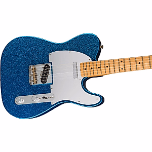 Fender J Mascis Telecaster Electric Guitar, with 2-Year Warranty, Blue Sparkle, Maple Fingerboard