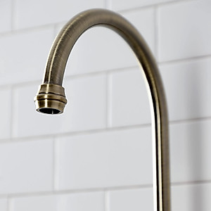 Kingston Brass KS7797BALBS Heirloom Bridge Kitchen Faucet, Brushed Brass