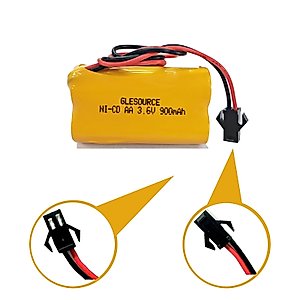 GLESOURCE 3.6 Volt Rechargeable Battery, Emergency/Exit Light Battery Compatible for Lithonia ELB B001 ELBB001 Lithonia EU2 LED Interstate ANIC1566 Unitech 0253799 (2 Pack)