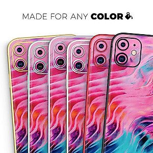Design Skinz Liquid Abstract Paint V66 Protective Vinyl Decal Wrap Skin Cover Compatible with The Apple iPhone 11 Pro Max (Screen Trim & Back Glass Skin)