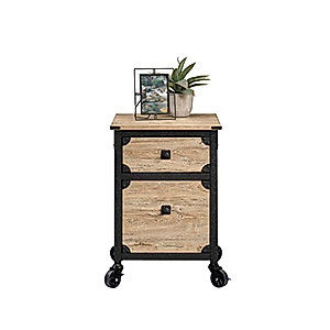 Sauder Steel River Pedestal File Cabinet, L: 20.87" x W: 23.86" x H: 26.58", Milled Mesquite Finish
