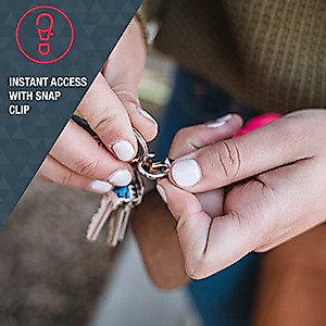 SABRE RED Pepper Gel with Snap Clip, 25 Bursts (5x Other Brands), 12-Foot (4-Meter) Range, Flip Top Safety, Gel is Safer, Maximum Strength OC Spray, Durable Hard Case, Ergonomic Finger Grip, Pink