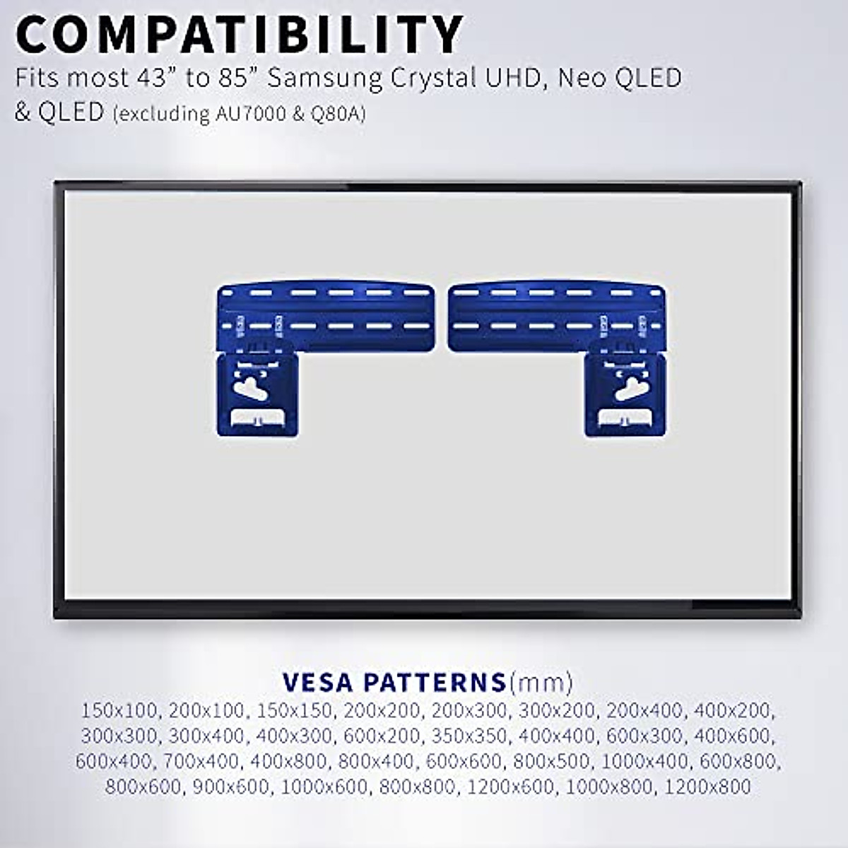 VIVO Micro-Gap Flat TV Wall Mount Designed for 43 to 85 inch 2021 Samsung Neo QLED, QLED ...