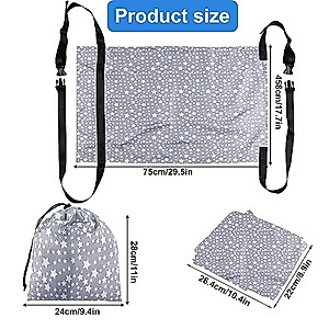 Airplane Footrest for Kids, Light Foldable Toddler Airplane Seat Extender Toddler Airplane Bed Portable Kids Airplane Footrest Travel Accessory for Kids (Stars)