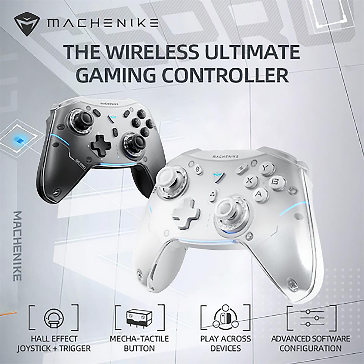 Machenike G5 Pro Tri-mode Switch Controller, USB/Bluetooth 5.0/2.4G, with Programmable Button, Joystick, Hall Trigger, Kailh Micro Switches, Switch Remote Gamepad for PC, NS, iOS, Android, TV box
