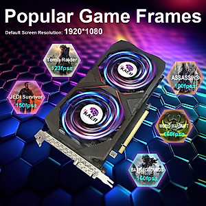 KAER Gaming GeForce RTX 2060 6GB GDRR6 192-Bit HDMI/DP/DVI 1680MHz Dual Fans ray-tracing Graphics Card