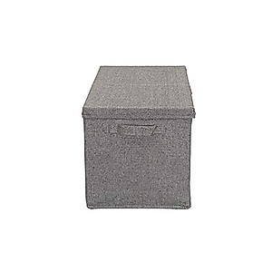 Household Essentials Jumbo Fabric Double Twist Box Storage Bin, X-Large, Grey