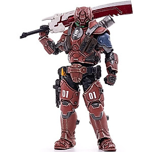 JOYTOY 1/18 Action Figures 4-Inch 01st Legion - Steel Dark Source Collection Action Figure Military Model Toys (Red Blade)