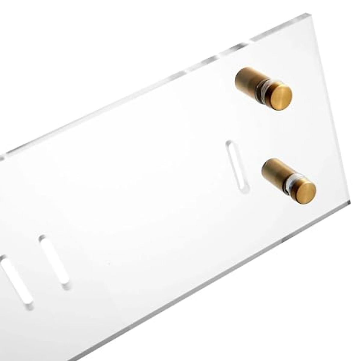 russell+hazel Acrylic Rail, Clear with Gold-Toned Hardware, 24” x 4” x .25” (44622)