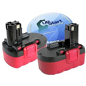 2-Pack Bosch 18V Battery Replacement - Compatible with Bosch BAT181, 13618, BAT026, 33618, 52318, 23618, BAT025, 35618, 32618, 2607335688, 3860K, 3453, BAT180, PSB 18 VE 2, 22618, 1662, 15618, 1644,