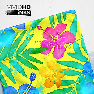 iiRov Summer Design Ink-Fuzed Decorative Throw Pillow - Tropical Fluorescent v2