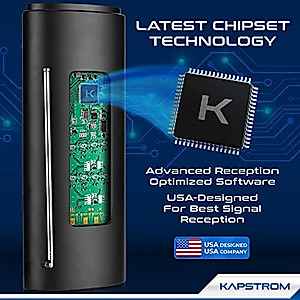 KapStrom 4K HDTV Antenna [Early Release 2023 Chipset] Antenna w/Long Range 300 Miles Reception; Indoor/Outdoor Power Amplifier for Signal Boost; 29.5 ft Coax Cable; Supports All Digital TV Formats